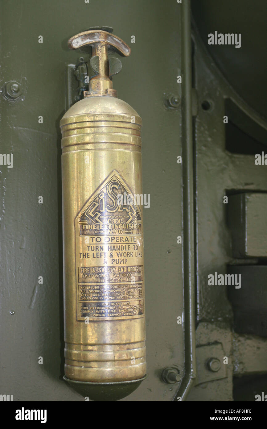 Authentic second world war British fire extinguisher Stock Photo - Alamy