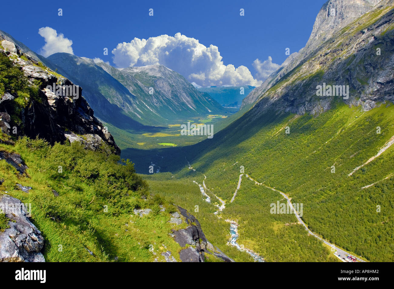 Trollstigen near Andalsnes in Norway Stock Photo - Alamy
