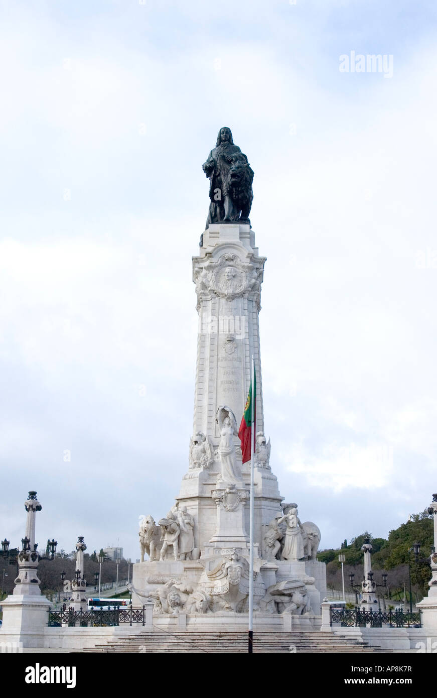Portugal Lisbon Marqués de Pombal statue monument Stock Photo - Alamy