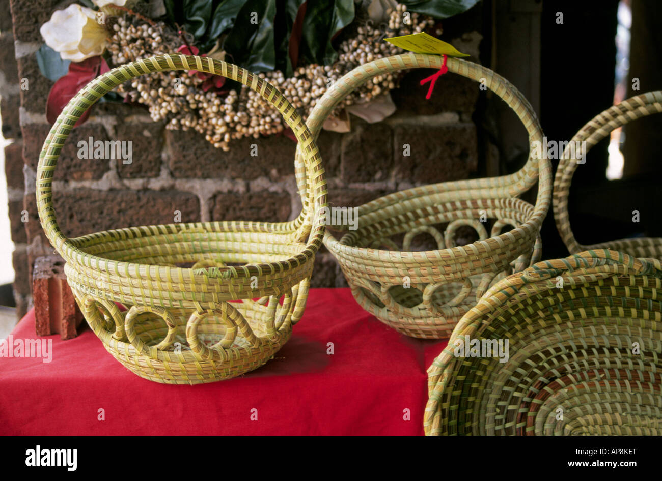 Local handmade baskets for sale in the downtown historic area of ...