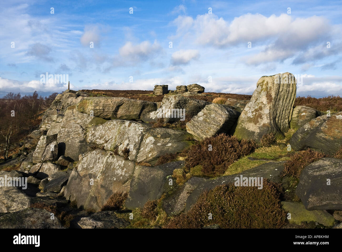 Birchen Edge (view to Nelson's Monument and The Three Ships), Peak ...