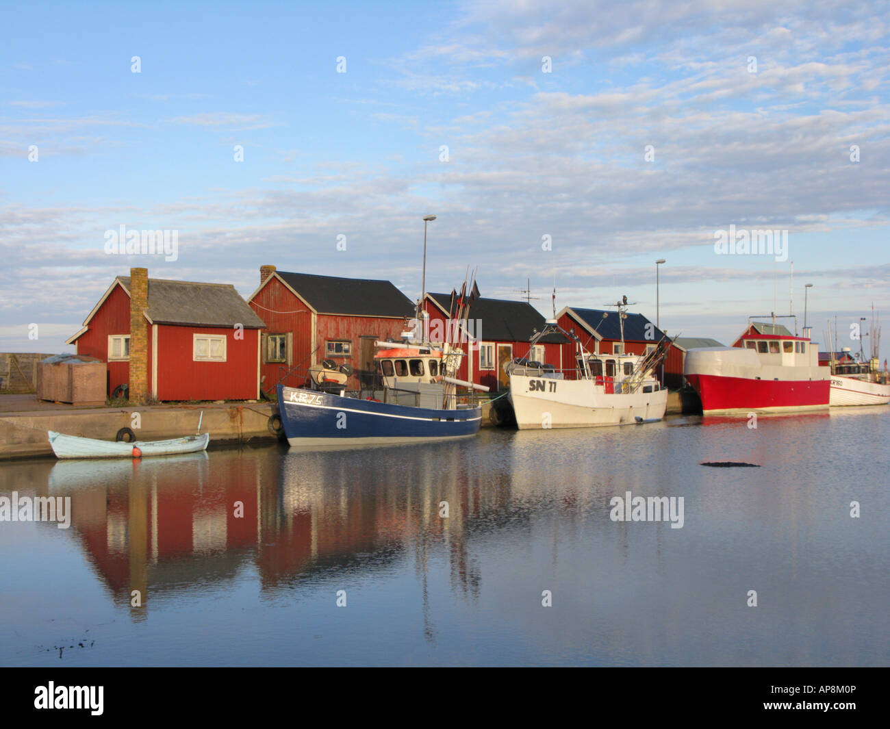 Fishing harbour in Sweden Stock Photo - Alamy