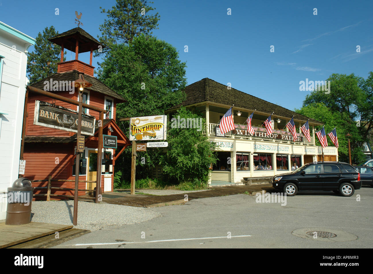 AJD53009, Winthrop, WA, Washington, Main Street, Old West Town Stock ...