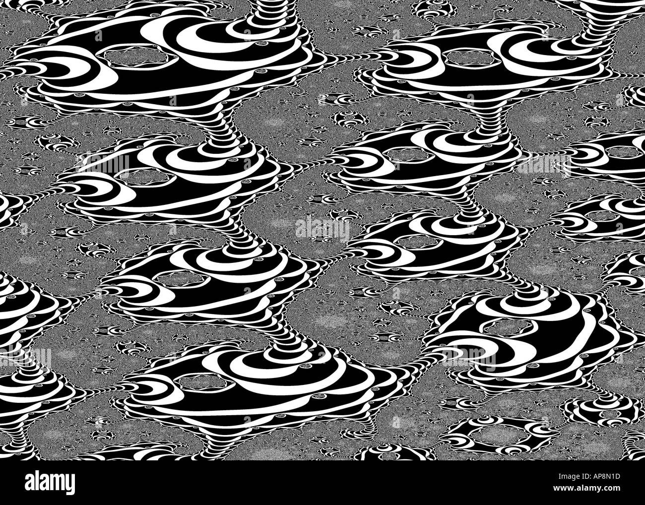 Patterns symmetry fractals Black and White Stock Photos & Images - Alamy