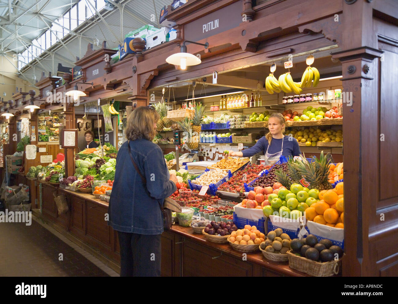Indoor Market Hall Helsinki Finland Stock Photo - Alamy