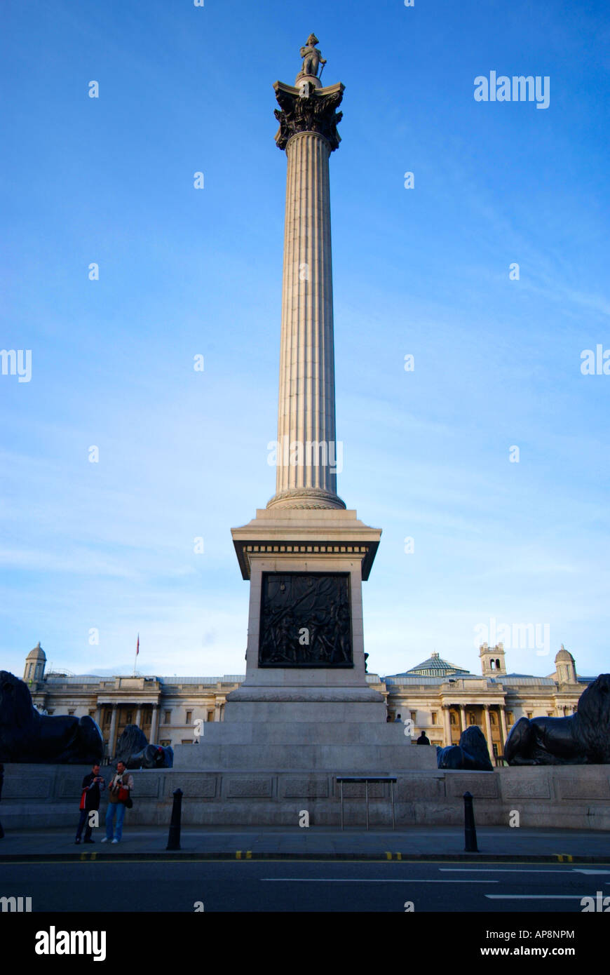 Nelsons Column in Trafalgar Square, London Stock Photo - Alamy