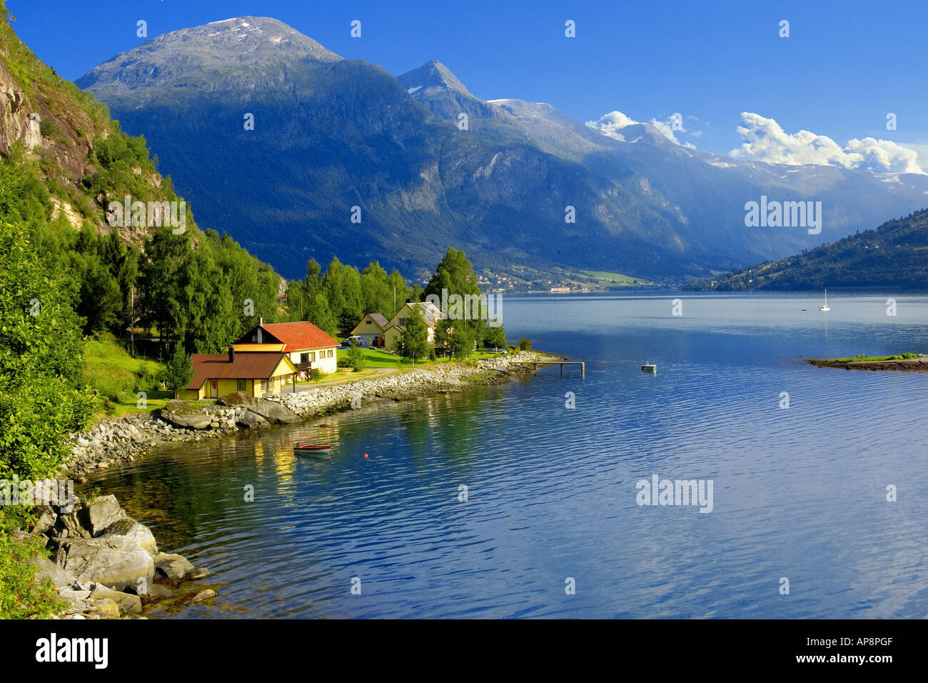 Nordfjorden between Stryn and Loen in Norway Stock Photo - Alamy
