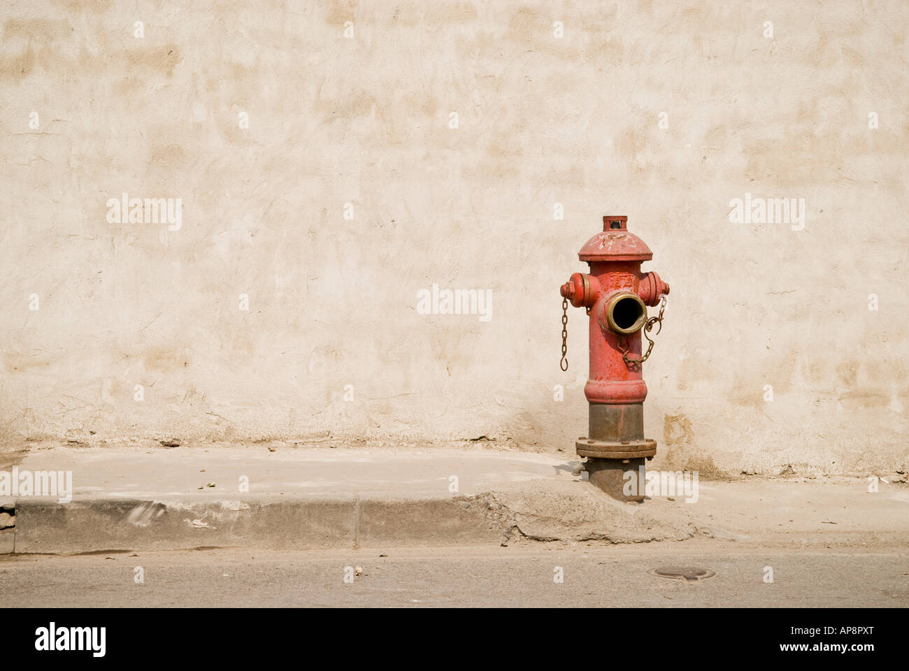 Red fire hydrant, Shanghai, China Stock Photo - Alamy