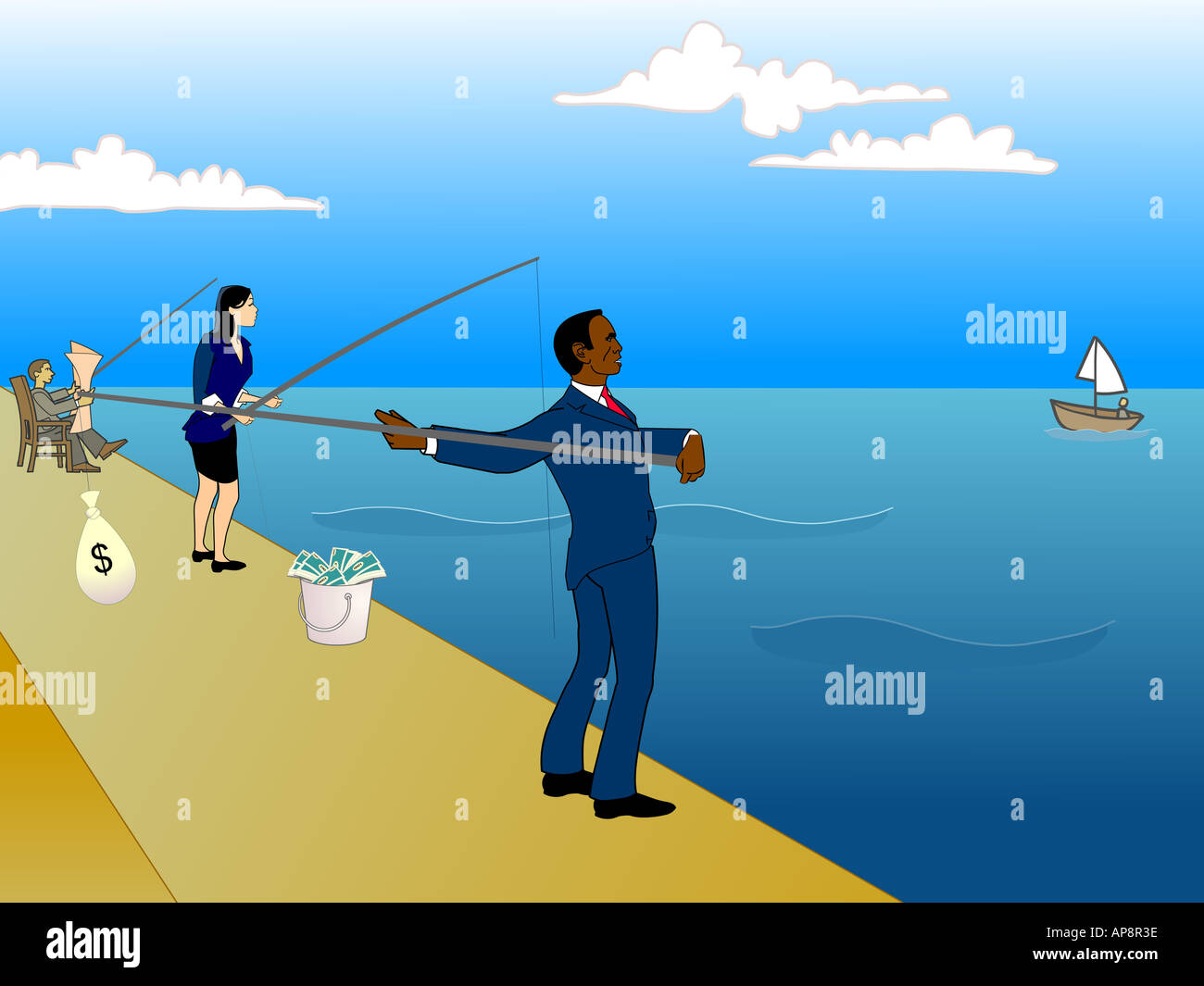 Fishing for staff Stock Photo - Alamy