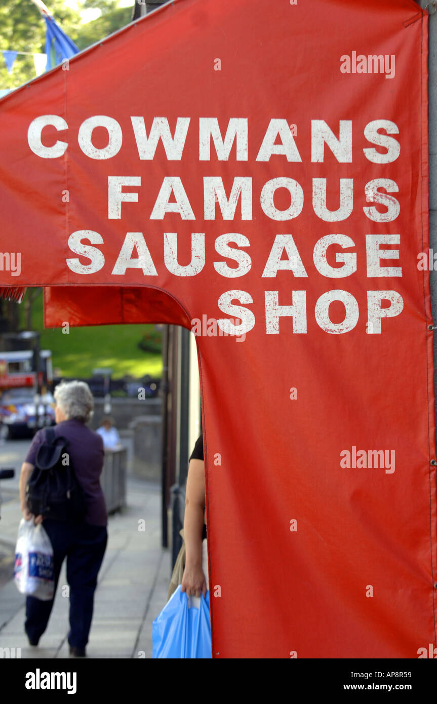 Cowmans famous sausage shop, red, store, butchers, butcher, farming ...