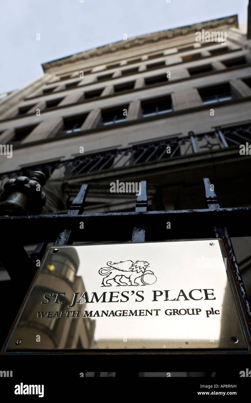 St James's Place Wealth Asset Management Stock Photo - Alamy