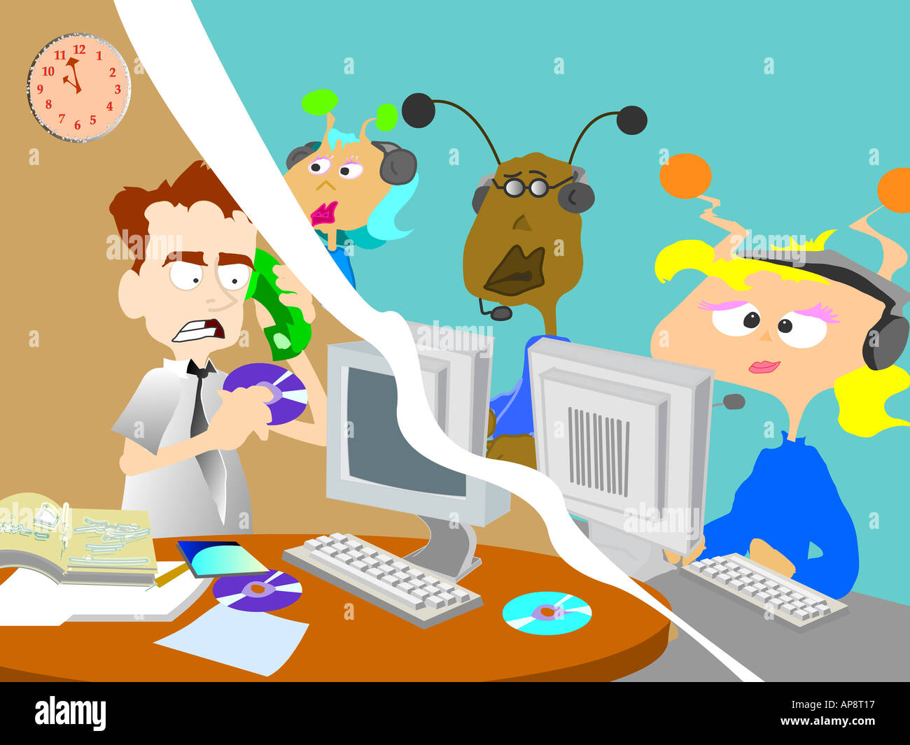 Call centre customer service frustration hi-res stock photography and ...