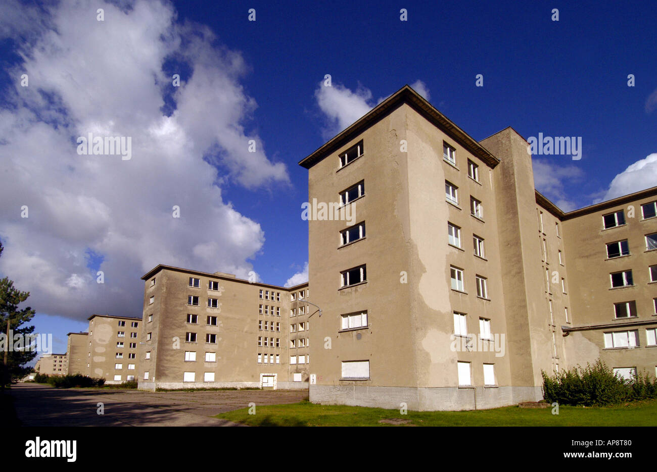 The Colossus of Prora on the Baltic island of Ruegen on the northern ...