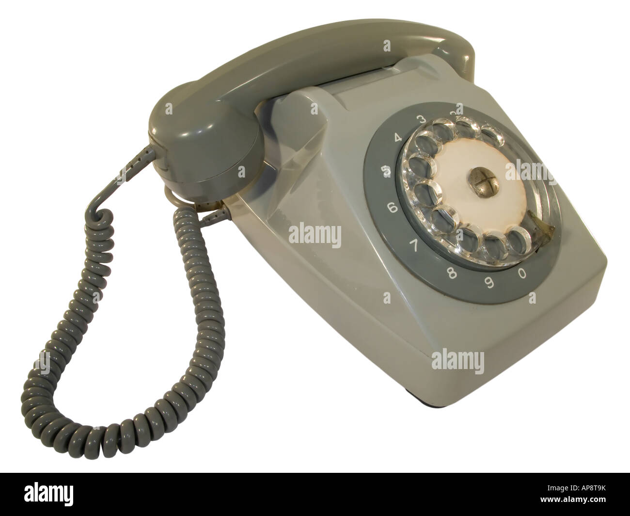 old telephone isolated on white background Stock Photo - Alamy