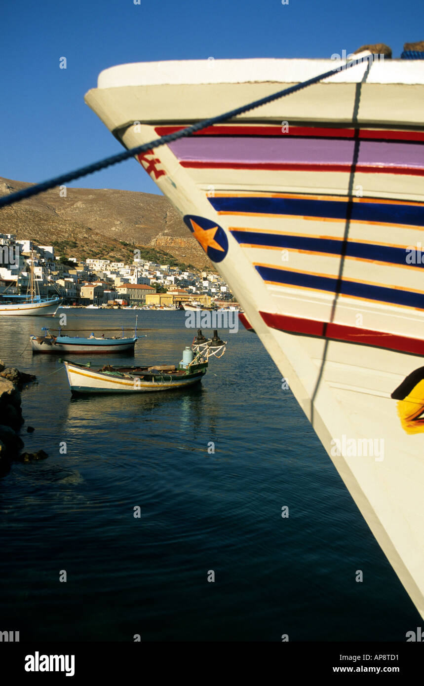 greece dodecanese kalymnos island view of pothia harbour Stock Photo ...