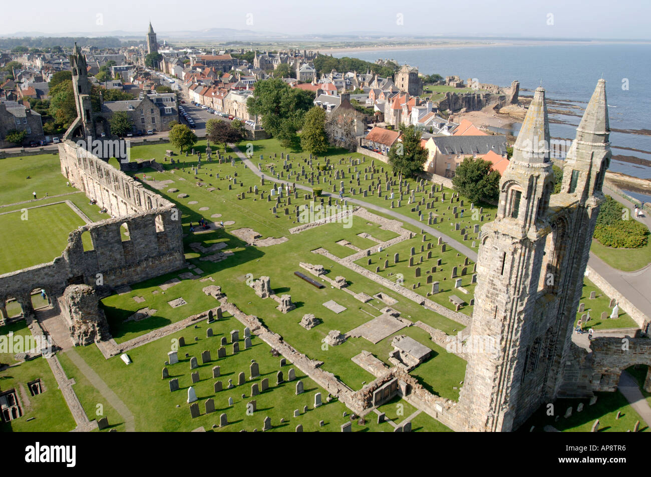 Saint St Andrews from the top of St Rule's Tower in the Cathedral ...