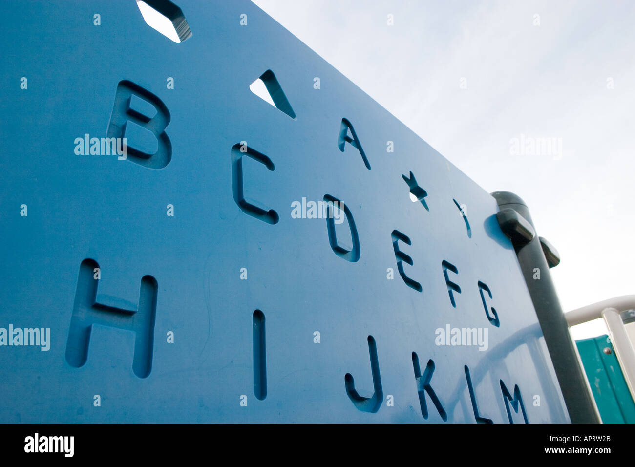 alphabet letters on school playground equipment Stock Photo - Alamy