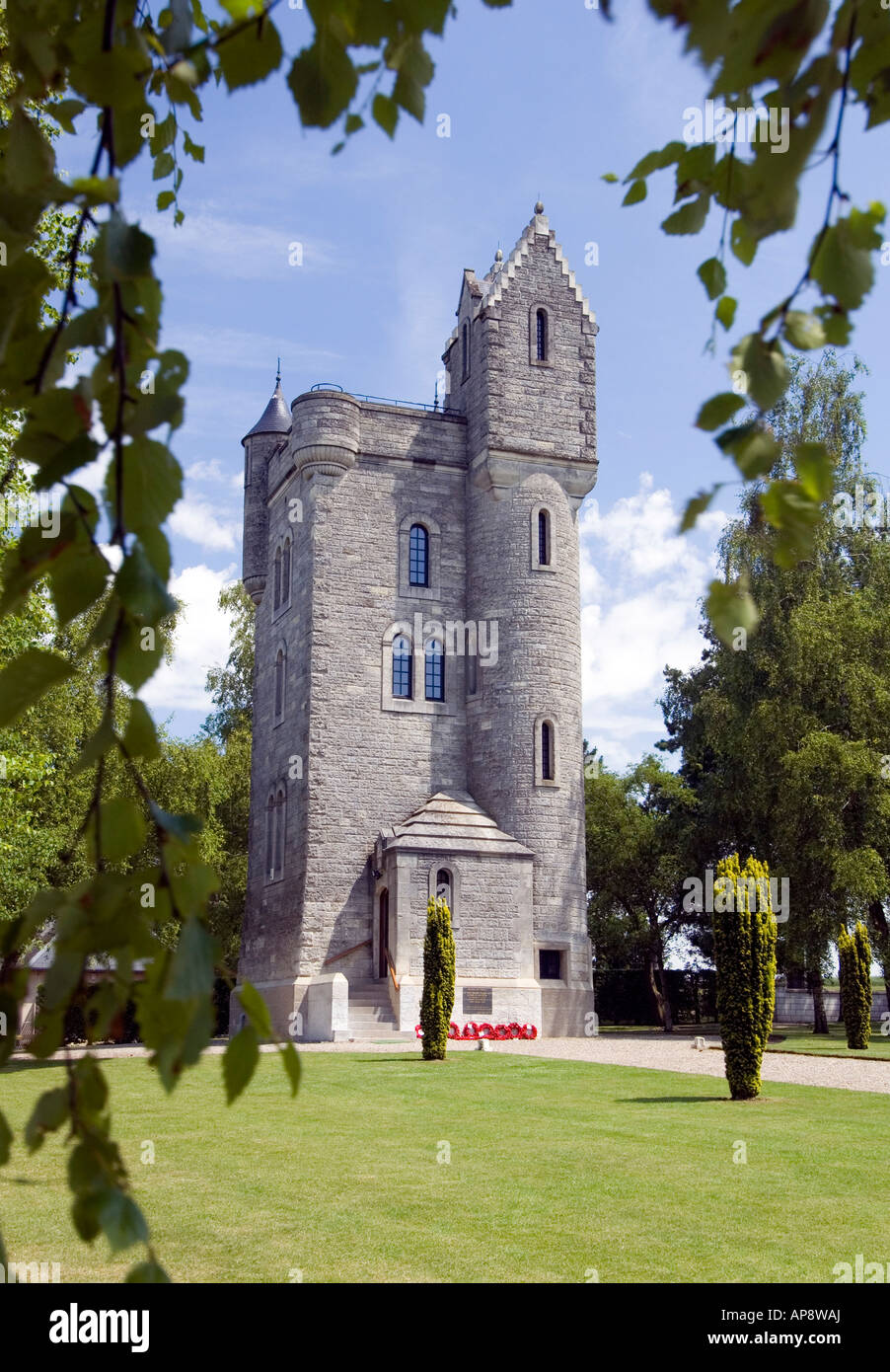 Ulster tower WW1 memorial at Thiepval on the Somme, France Stock Photo ...