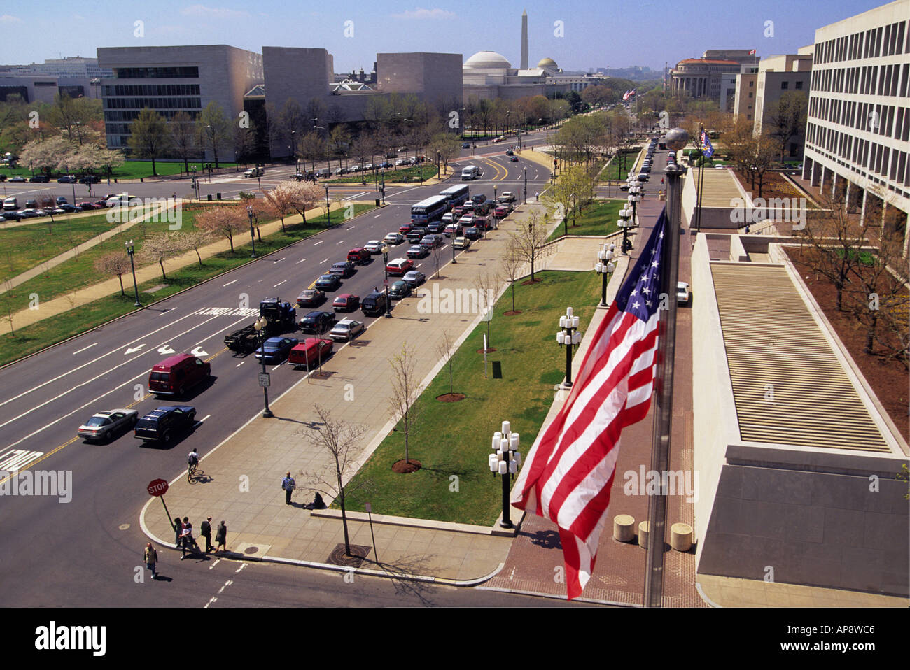 Washington DC Constitution Avenue. National Gallery of Art and ...