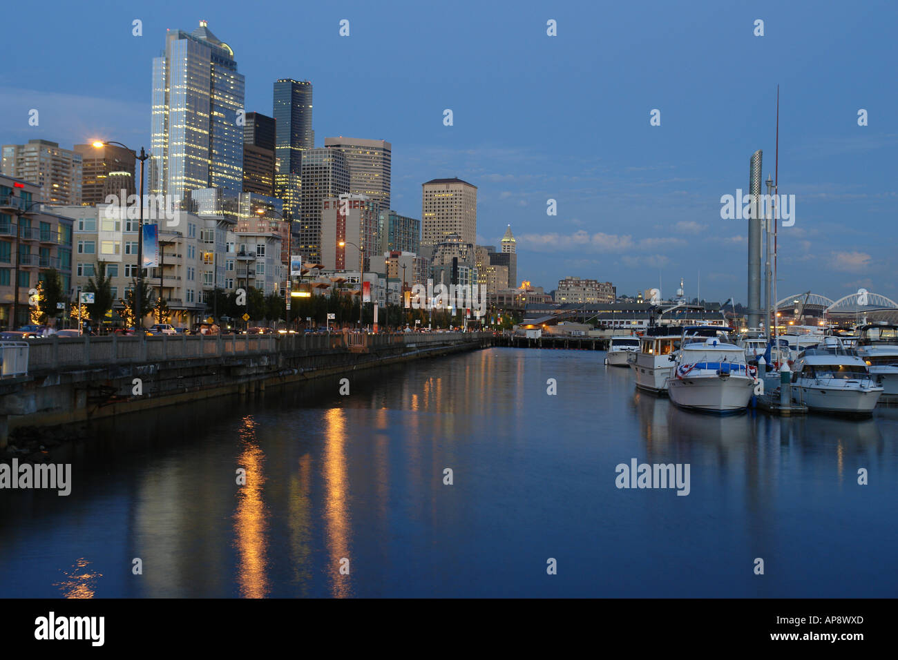 AJD52718, Seattle, WA, Washington, Puget Sound, Elliot Bay, Bell Street ...