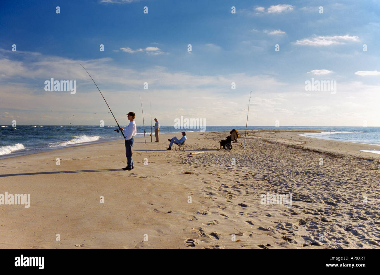 Fishing at Cape Fear Bald Head Island North Carolina USA Stock Photo ...