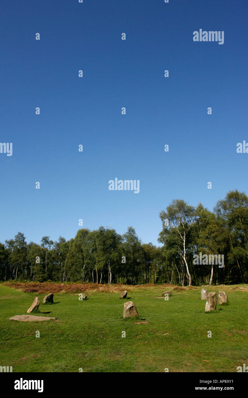 The Nine Ladies Stone Circle Stanton Moor Peak District National Park ...