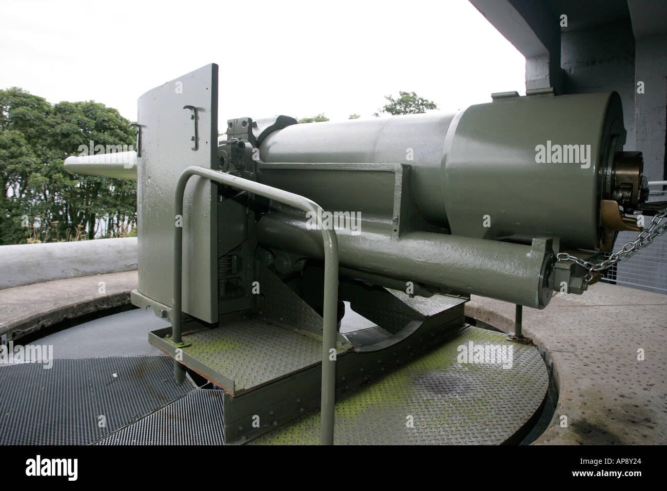 coastal Defence naval gun at Grey Point Fort Helens Bay County Down ...