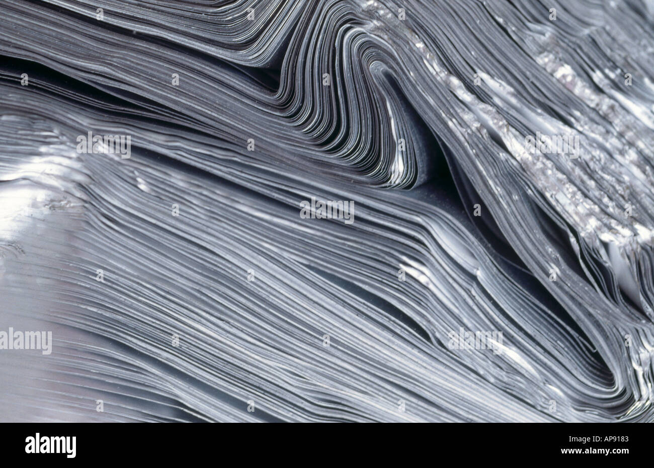 Close-up of bundle of aluminium sheets Stock Photo - Alamy