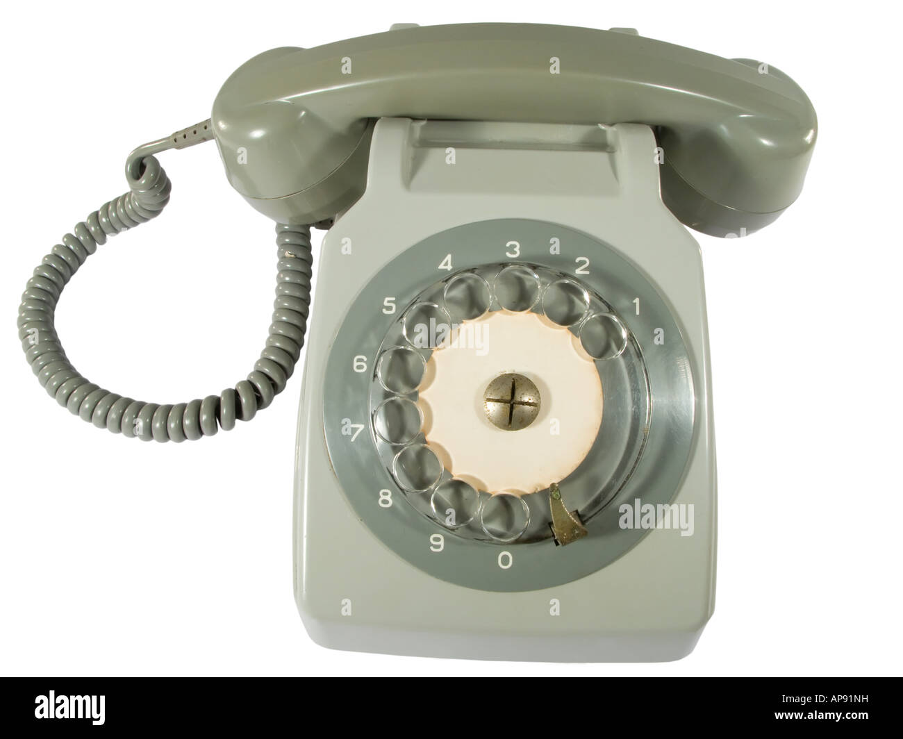 old telephone isolated on white background Stock Photo - Alamy