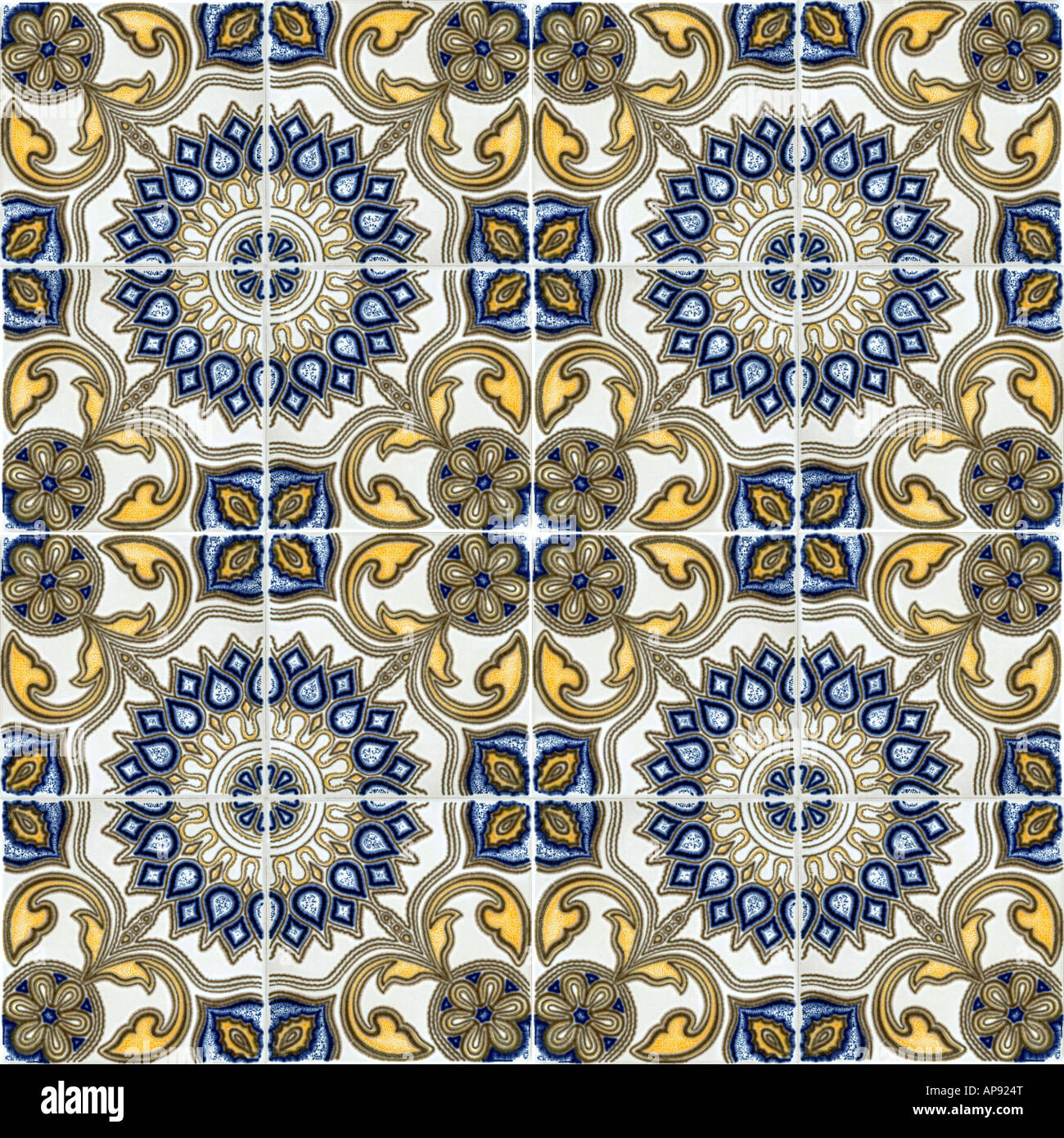 ceramic tiles seameless pattern Stock Photo - Alamy