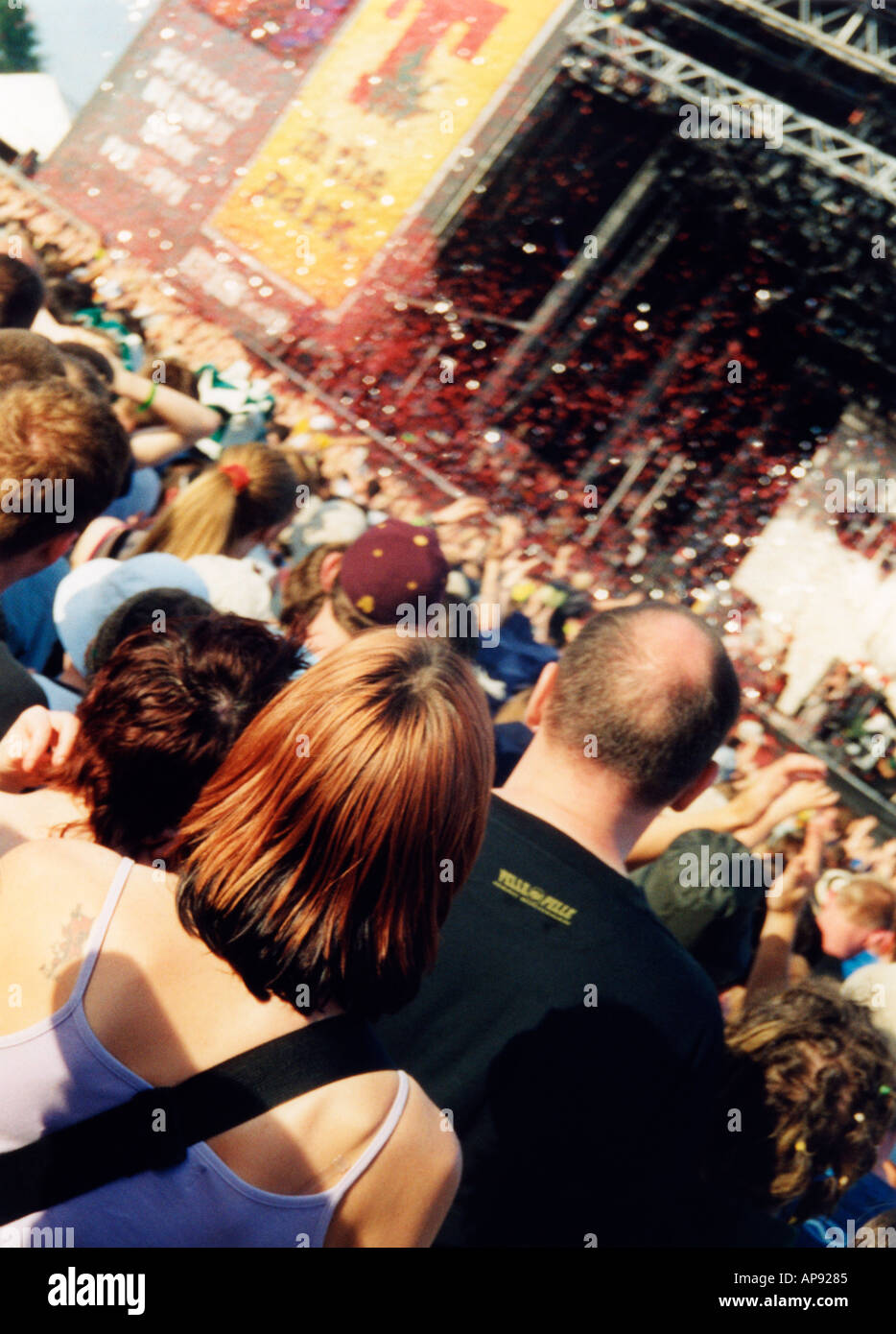 The crowd t in park music festival in balado hi-res stock photography ...