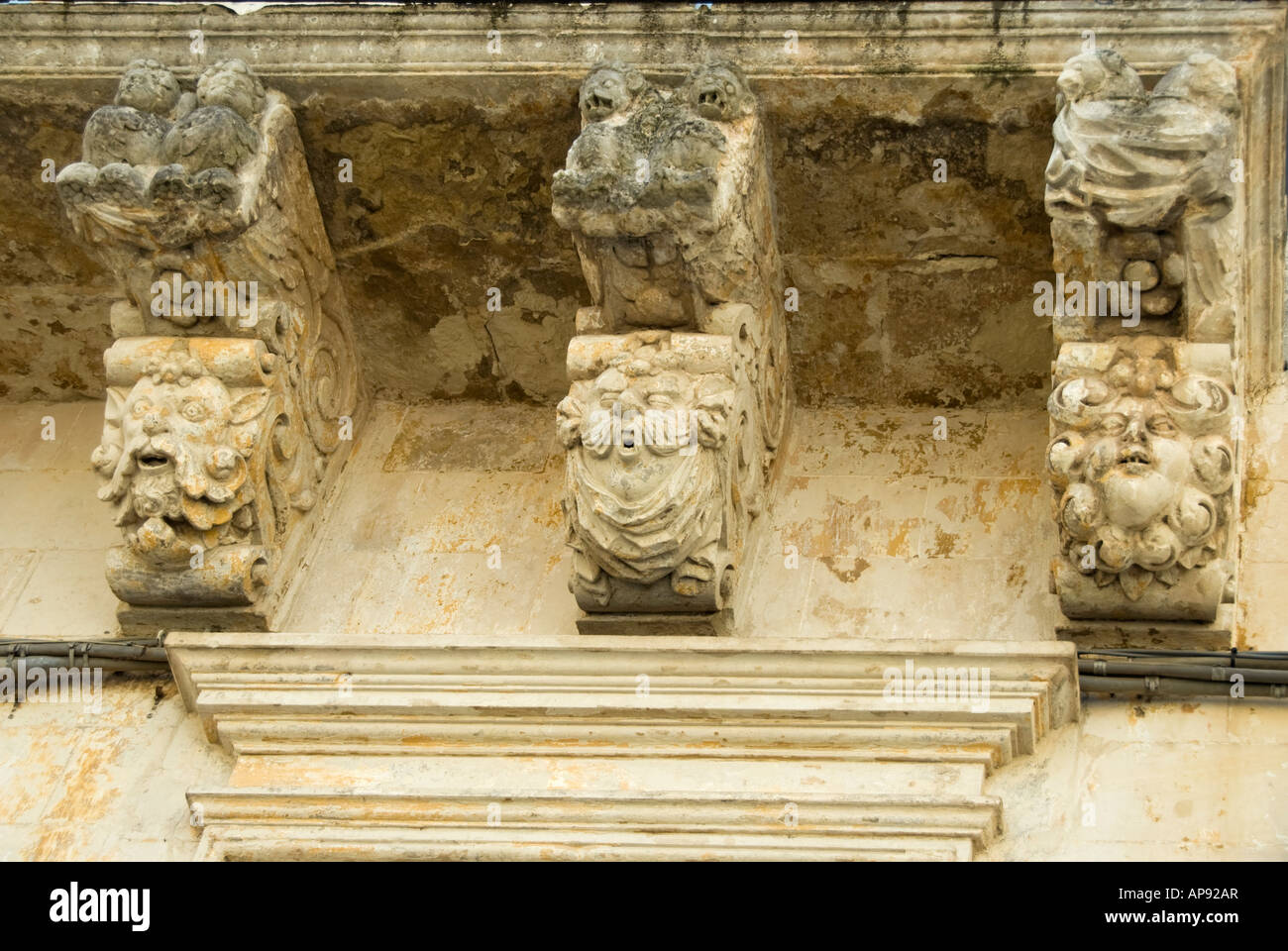 Lecce, Puglia. Corbel in the Barocco Leccese style (Baroque of Lecce ...