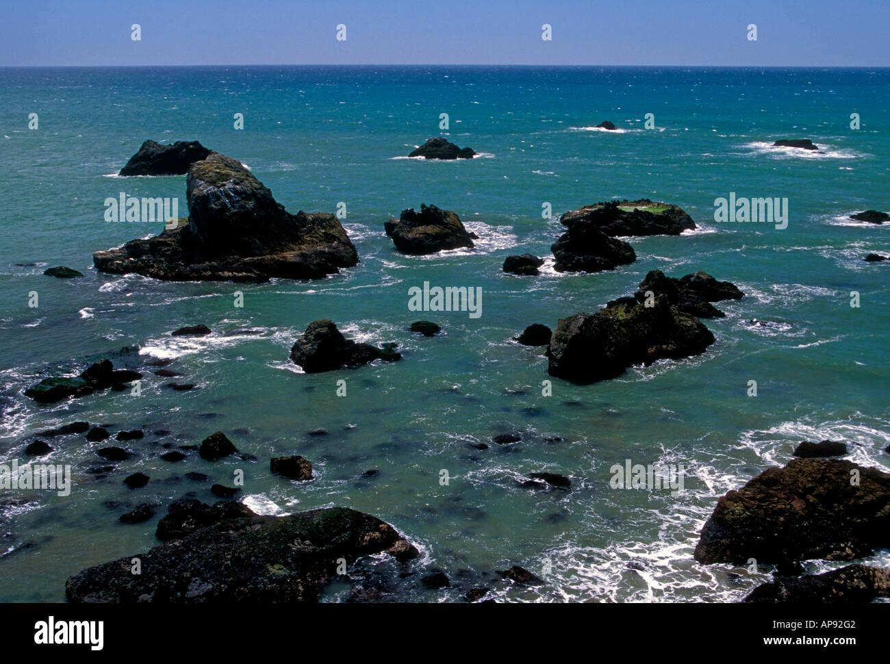 Gleason Beach, Pacific Ocean, Sonoma Coast State Park, near Carmet ...