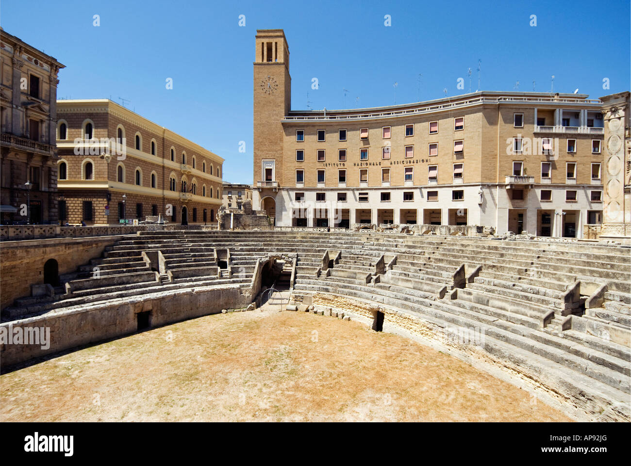 Lecce, Puglia. The Roman amphitheatre built in the 2dc century A.D ...