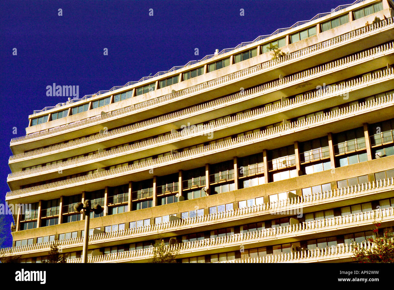 Film scan of a capture of the exterior of the infamous Watergate Hotel ...