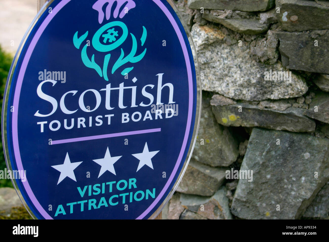 Scottish Tourist Board visitor attraction sign Stock Photo - Alamy