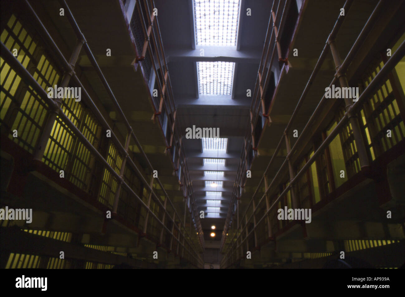 Interior prison railing hi-res stock photography and images - Alamy