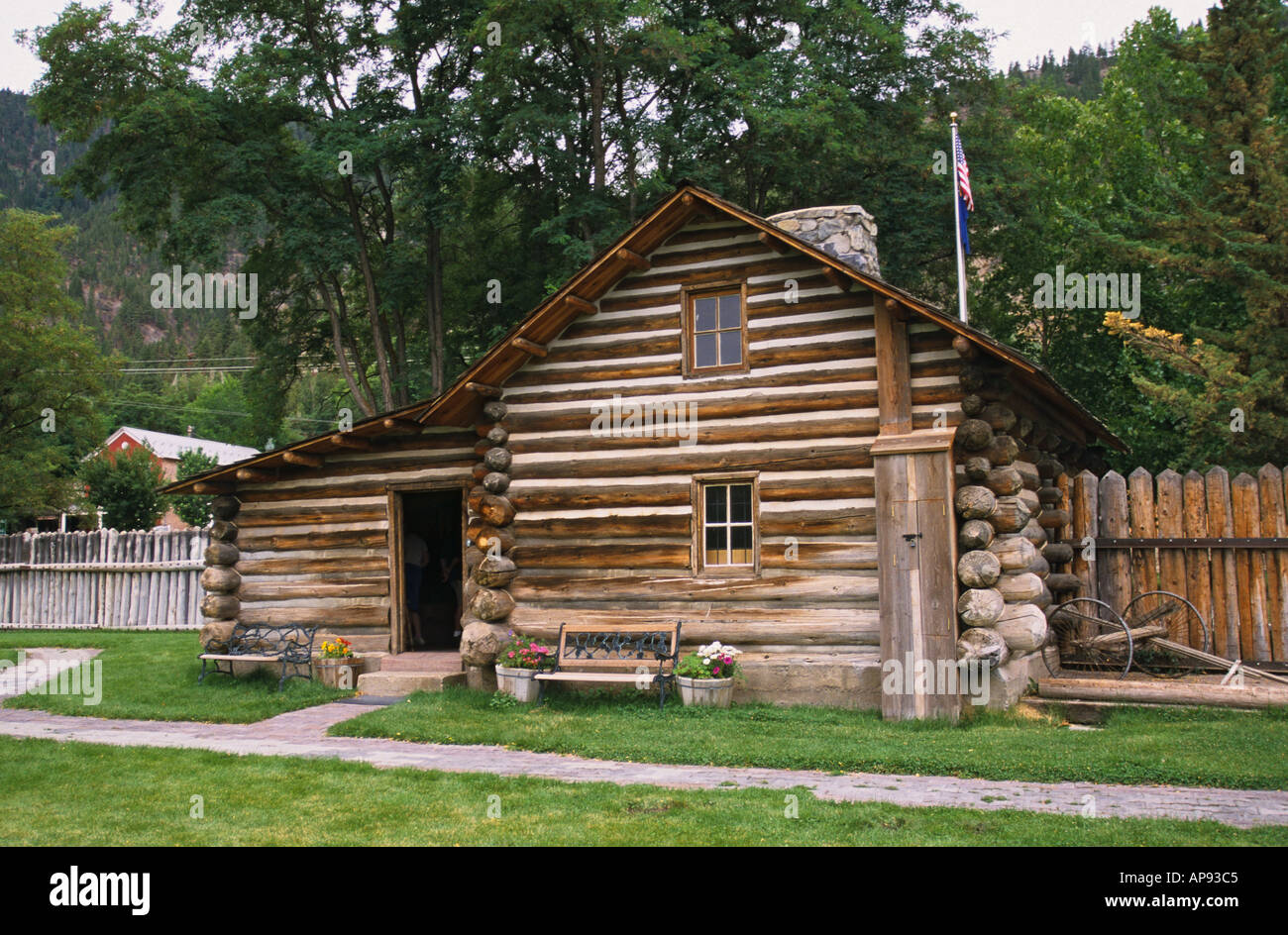 Nevada Genoa Mormon Station State Monument built 1851 Stock Photo - Alamy