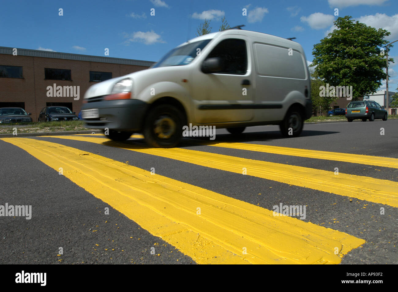 Speed control bumps to calm traffic in urban street Wareham Dorset UK ...