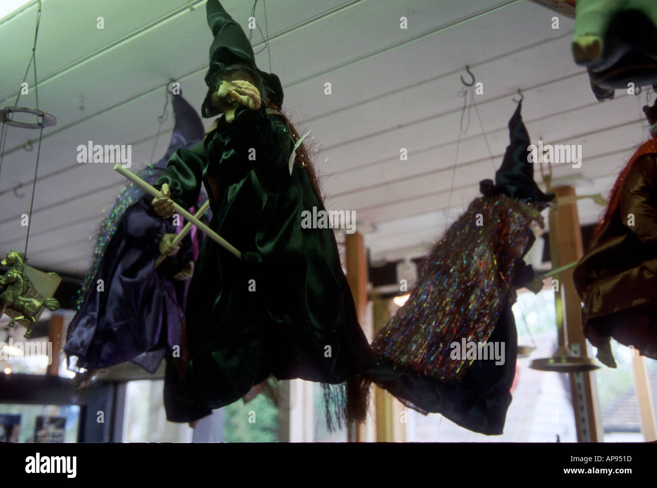 Witches for sale in a shop in the New Forest UK Stock Photo - Alamy