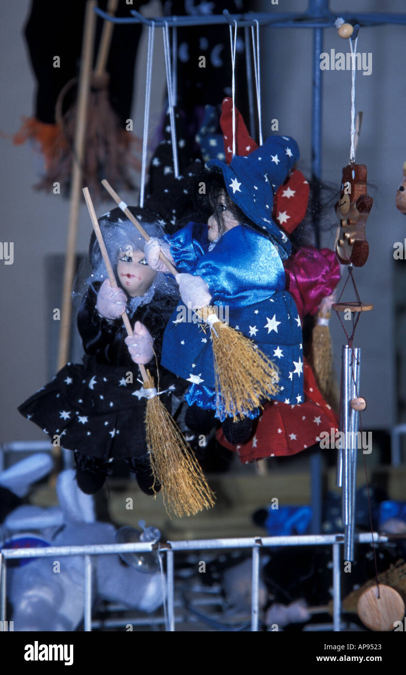Witches for sale in a shop in the New Forest UK Stock Photo - Alamy