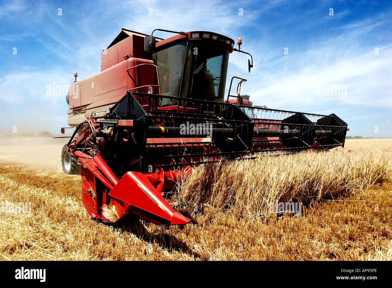 Harvest barley combine hants ropley stubble hi-res stock photography ...