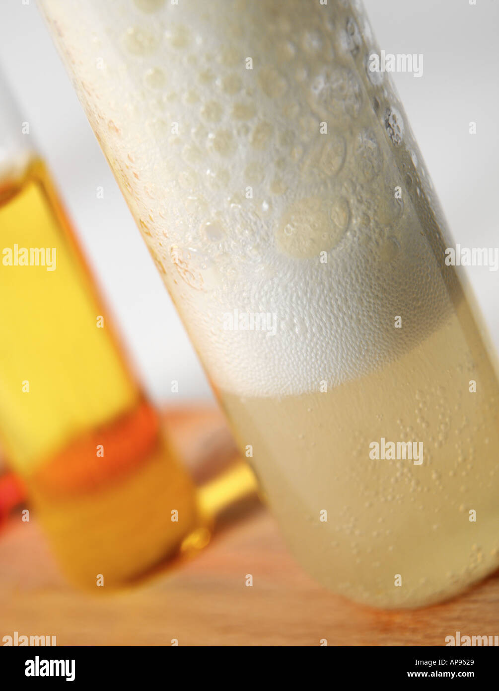 Chemical reaction in a test tube Stock Photo - Alamy