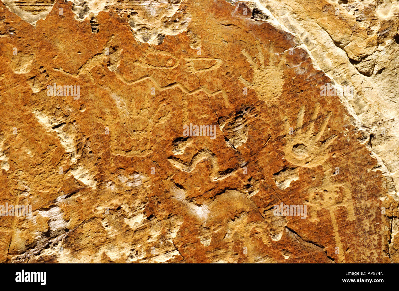 Petroglyphs at inscription rock in New Mexico Stock Photo - Alamy