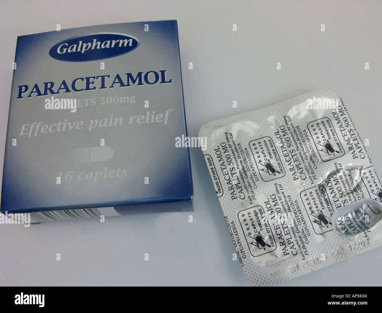 paracetamol caplets for pain relief Stock Photo - Alamy