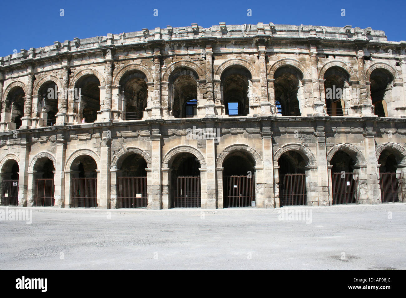 exterior of Roman amphitheatre Nimes France August 2006 Stock Photo - Alamy