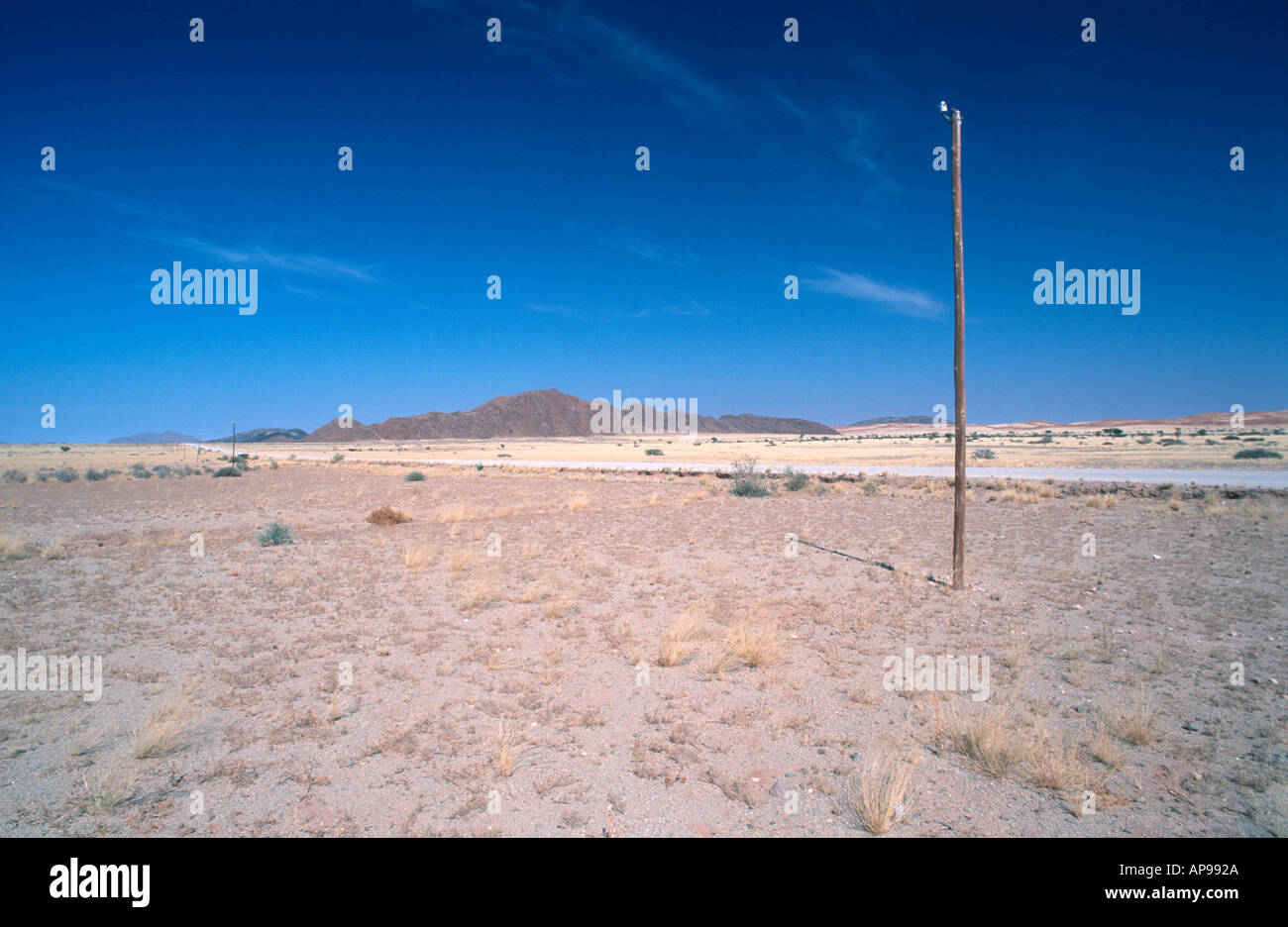 Single telegraph pole in desert Namibia 2000 Stock Photo - Alamy