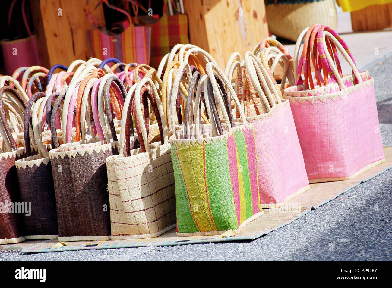baskets being sold on the street in France Stock Photo - Alamy