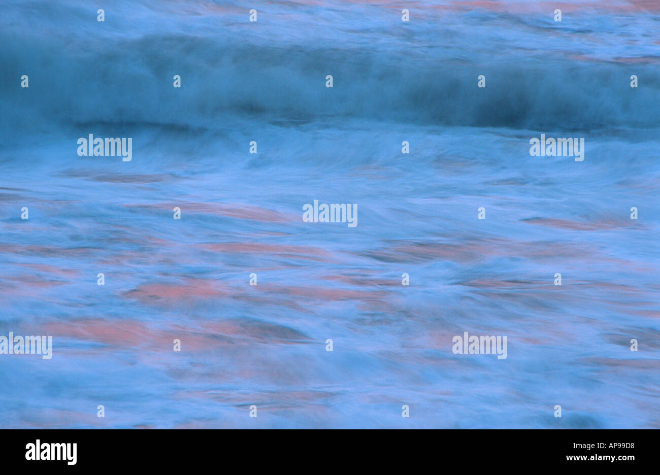 Sunset reflection on ocean surf Swakopmund Namibia 2000 Stock Photo - Alamy