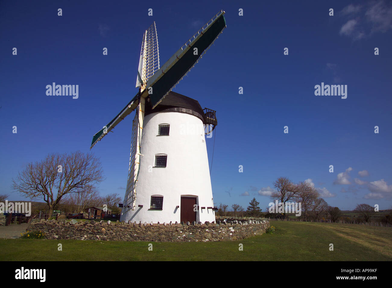 Windmill Llanddeusant Anglesey North West Wales Stock Photo - Alamy